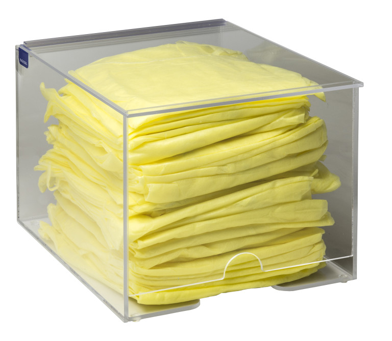 Clear Acrylic Isolation Gown Dispenser (SKU: 5201) - RACK'EM SAFETY