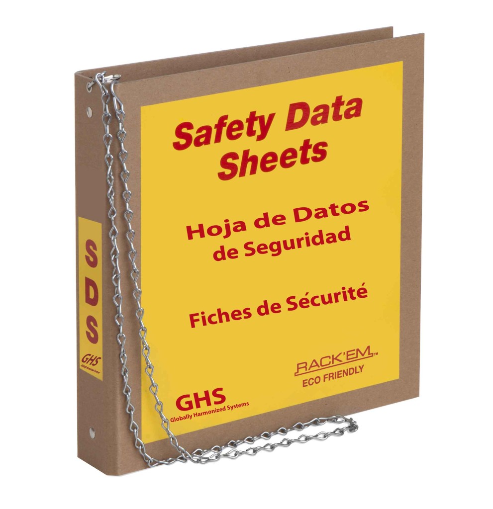 SDS 1.5"- 3 Language ECO FRIENDLY Binder, English, Spanish & French ...