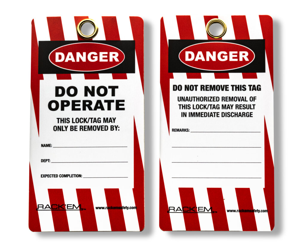 100 pk. English Lock Out Tag - "Danger - Do Not Operate" Plastic w ...